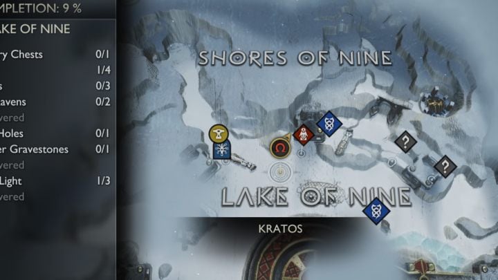 God of War Ragnarok: Lake of Nine, Midgard – Geheimnisse, Sammlerstücke ...